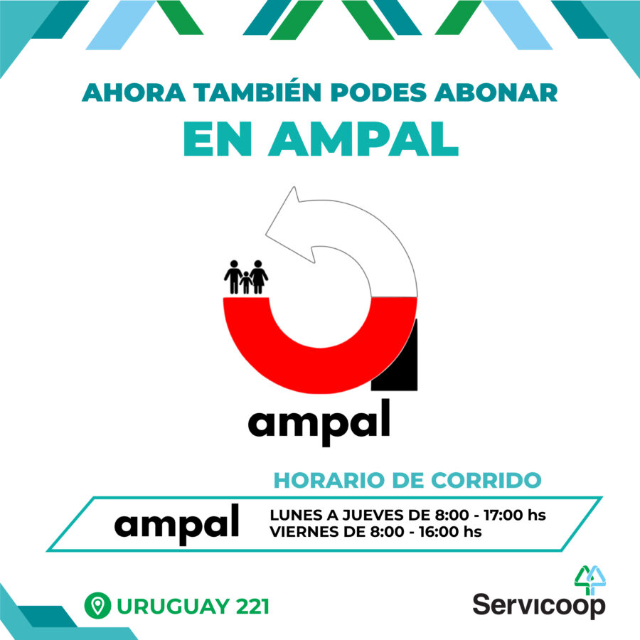 RECORDAMOS A LOS USUARIOS QUE VUELVE AMPAL - Servicoop | Servicios ...